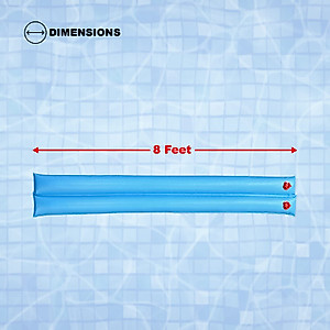 Poolzilla 8-Foot Heavy Duty Double Chamber Water Tube for Swimming Pool Winter Covers - 6 Pack