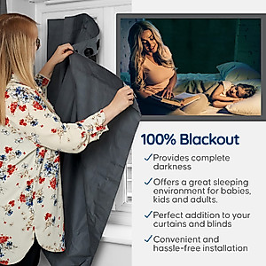 Baby Blackout Blinds with Super Suction Cups for Windows, Doors, Nursery, Children, Babies and Bedroom by EasySleep (Gray)