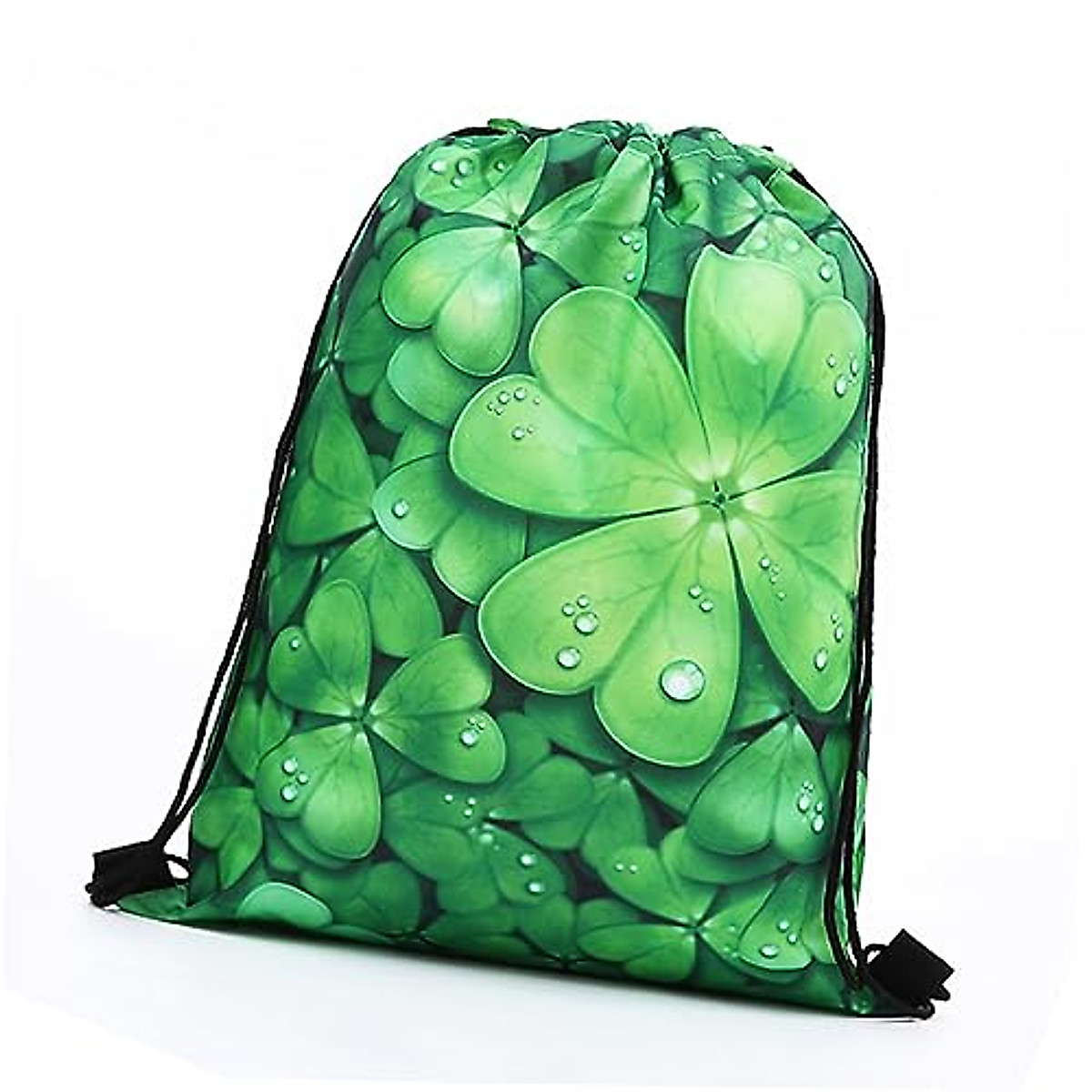 PACKOVE 3pcs Four leaf storage bag Drawstring backpack sport backpack St Patrick Day sack irish party party decor shopping bag printed travel bag printing gift bag Ireland Tackle Backpack