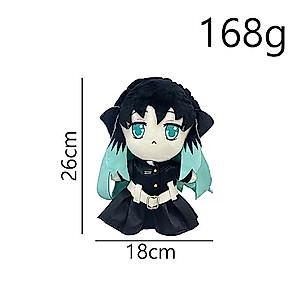 SunteeLong Tokitou Muichiro Plush, 26cm Anime Figure Demon Slayer Tokitou Muichiro Plush Cartoon Stuffed Plushies Kids Toys