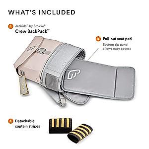 JetKids by Stokke Crew BackPack, Pink Lemonade - Kid’s Lightweight Expandable Bag - Great for School & Travel - Adjustable & Water-Resistant - Best for Ages 2-7