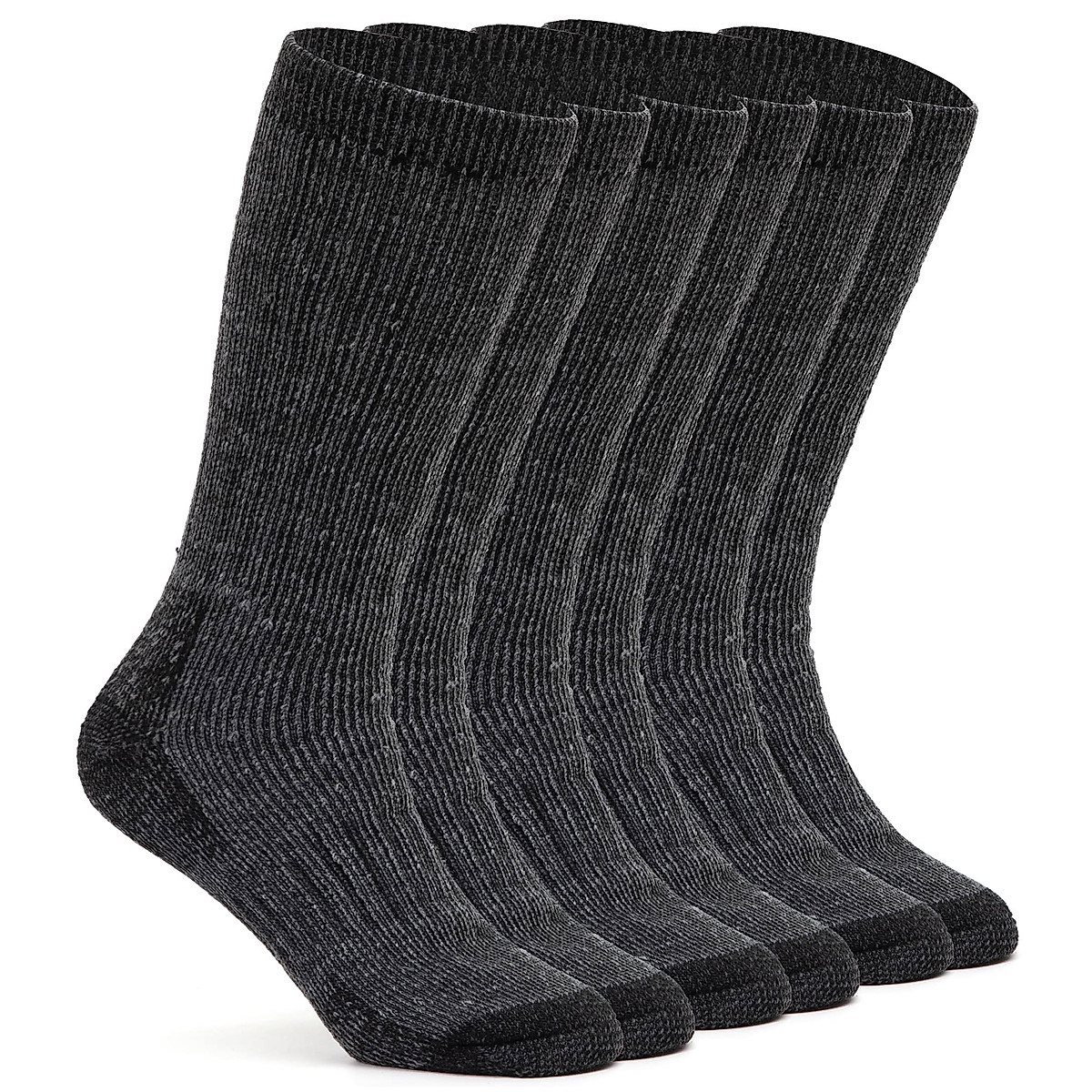 Alvada Mens Merino Wool Crew Socks Thermal and Warm Socks for Winter Work Hiking Running 3 Pairs SM