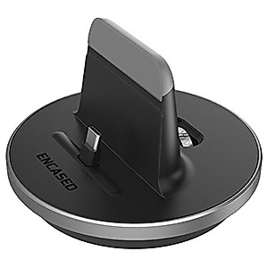 Encased Type C Charger Stand Compatible with LG Smartphones, USB-C Quick Charging Desktop Dock w/ 5FT Power Cable (V60,V50 ThinQ, Velvet G7/G8/Stylo 5/6, ac Adapter Sold Separately)
