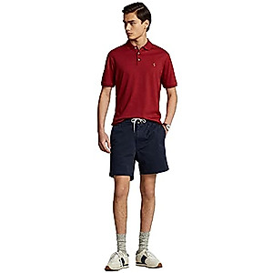 POLO RALPH LAUREN Men's Big and Tall Short Sleeve Pima Soft-Touch Polo Shirt (4XB, WineSigPny)