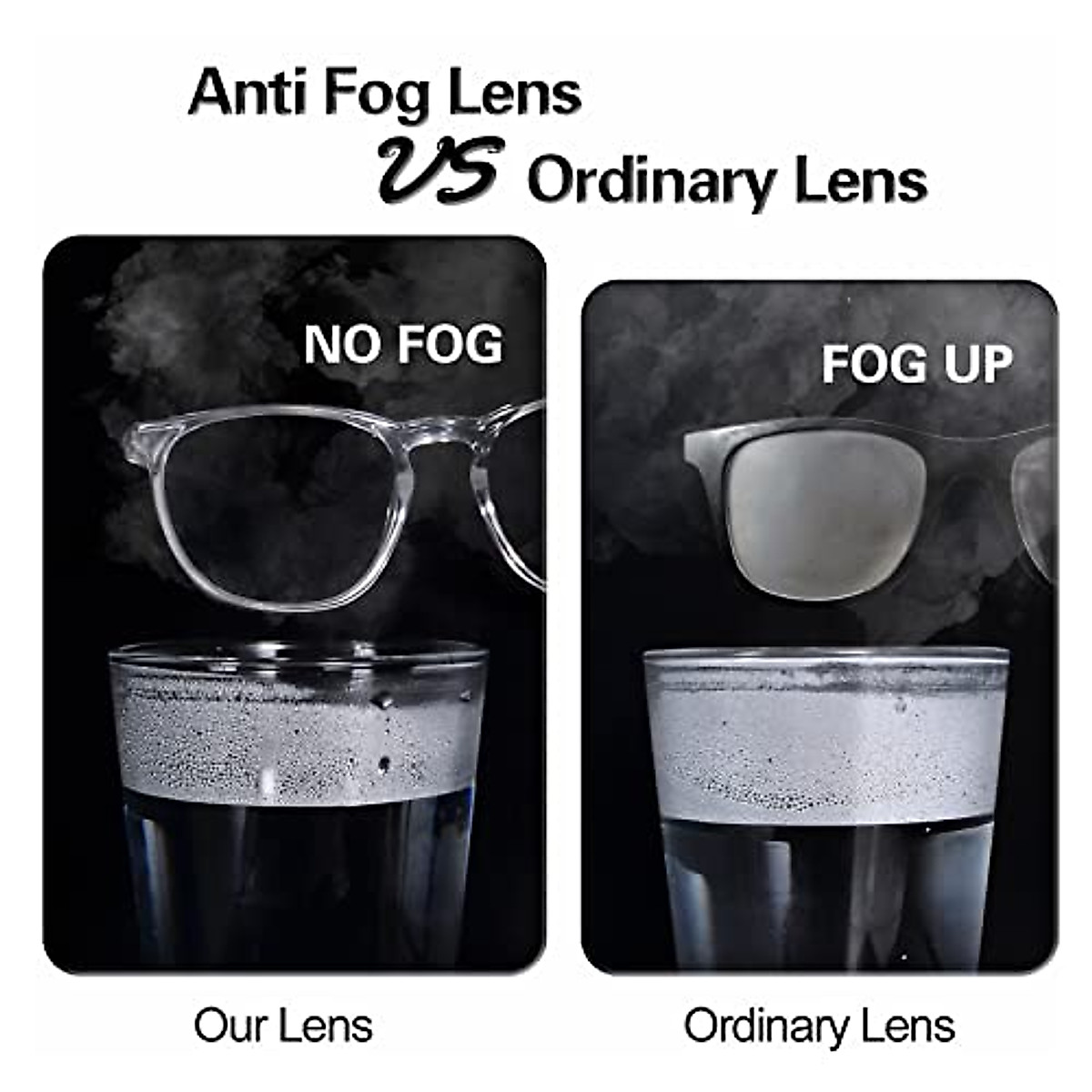 PSI Anti Fog Safety Glasses for Women Men, Cute Lab Stylish Anti-Scratch Protective Eyewear ，Blue Light Blocking Glasses Safety Goggles for Nurses Clear