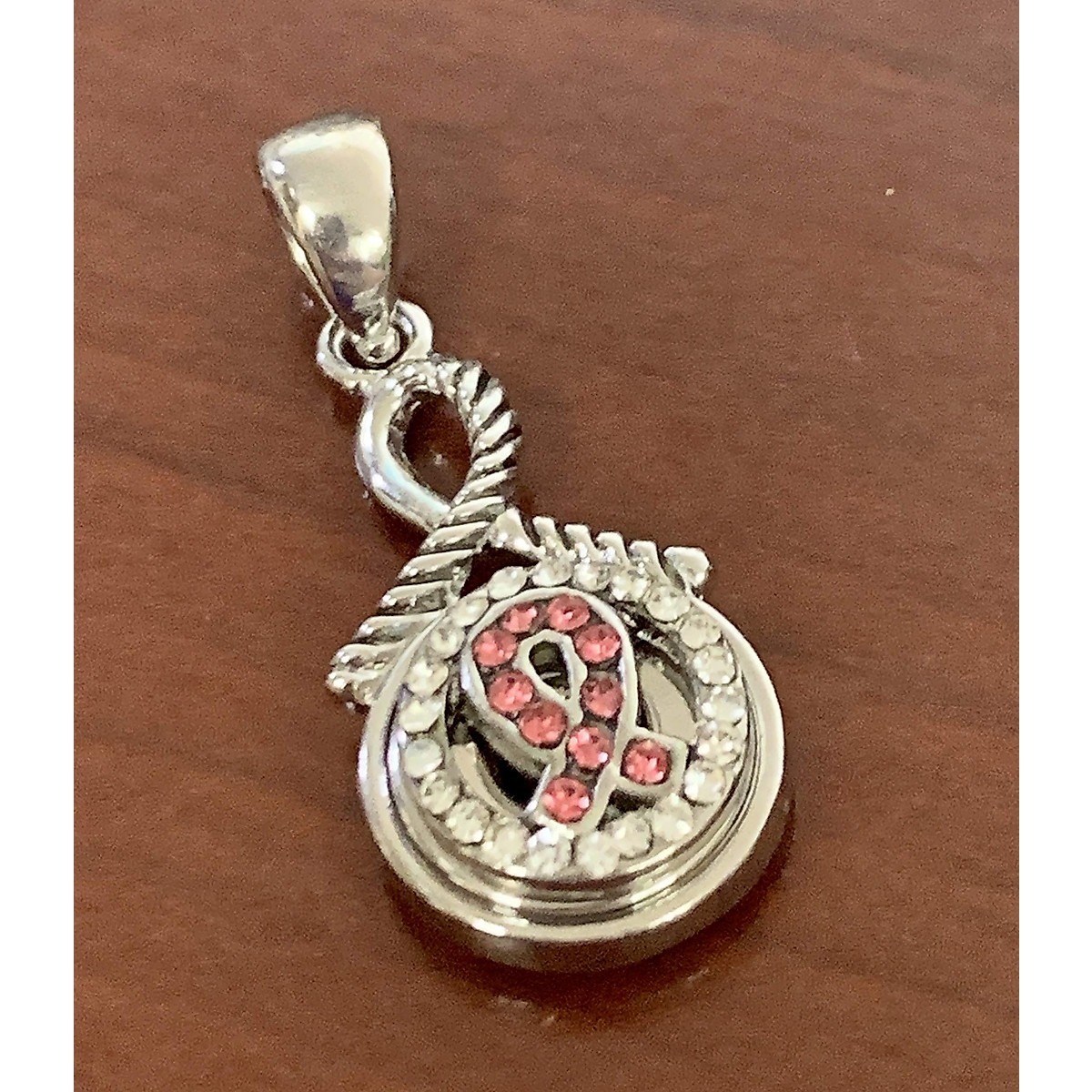 Interchangeable Mini Jewelry Pink Ribbon Cancer Awareness Pendant Holds 12mm Snaps My Prime Gifts