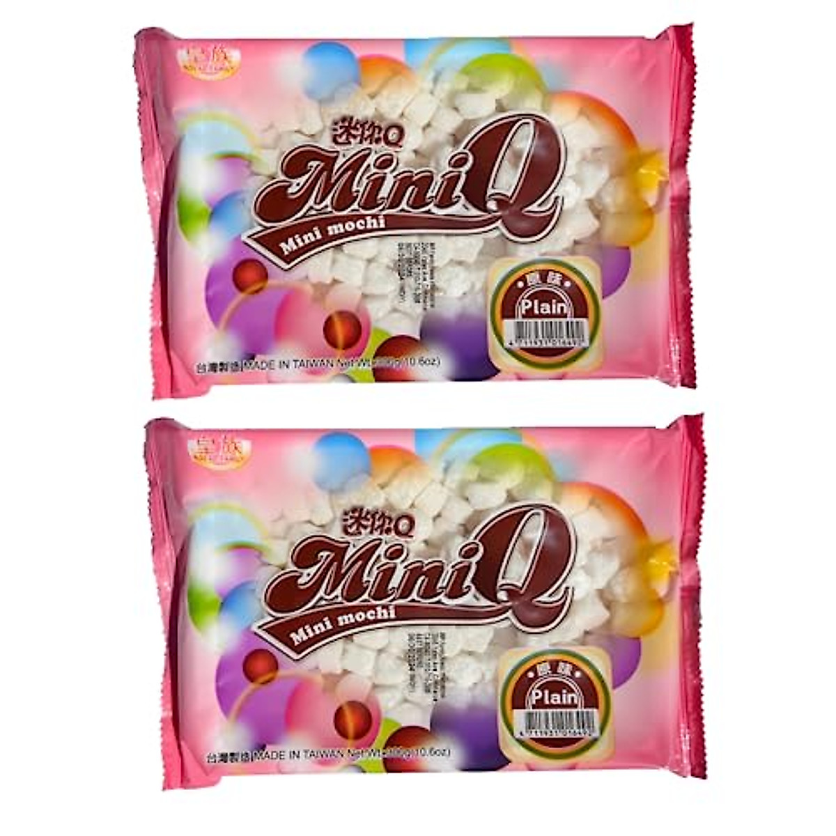 Mini Mochi Sweet Rice Cake - Original Flavor (10.6oz/Pack of 2) - Frozen Yogurt Toppings, Ice Cream Toppings, Shaved Ice Toppings, Dessert Mochi Daifuku (Original) (Orignal)