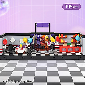 MOOXI-MOC FNAF Stage Building Set,Creative Cute Building Blocks Children Kits,Halloween for Kids(745pcs)
