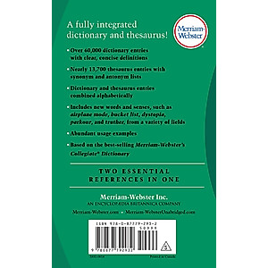 Merriam-Webster's Dictionary and Thesaurus, Newest Edition, Mass-Market Paperback