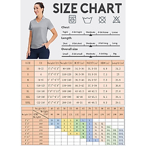 Hiverlay Women's Golf Polo Shirts for Women UPF 50+ Short Sleeve Workout V Neck Tennis Running T-Shirts Quick Dry Tops Grey m