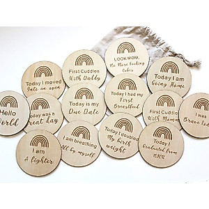 NICU Milestone Cards | NICU Mom Gifts | Nicu Baby Essentials | NICU Milestone Cards boy | Beautifully Handcrafted Natural Wood | NICU Baby Milestone Signs | Gender Neutral