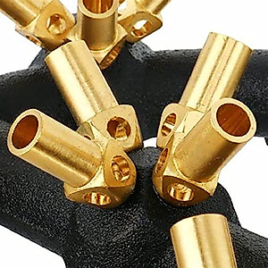 ANPTGHT 4pcs Propane Natural Gas Burner Jet Nozzle Wok Burner Brass Nozzles Sparyer for 10, 20, 23, 32, 44 Tips Cast Iron Burner fit Wok Range, Grilling, Stir Fry (Propane Gas)