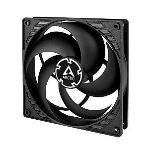 ARCTIC P14 PWM PST CO - PC Fan, 140mm Case Fan with PWM Sharing Technology (PST), Pressure-optimised, Dual Ball Bearing for Continuous Operation, Computer, 200–1700 RPM (0 RPM <5%) - Black