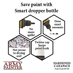The Army Painter Hardened Carapace Warpaint - Acrylic Non-Toxic Heavily Pigmented Water Based Paint for Tabletop Roleplaying, Boardgames, and Wargames Miniature Model Painting