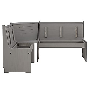 Linon Home Decor Products Grey Corner Dining Set by Linon Leyton Nook