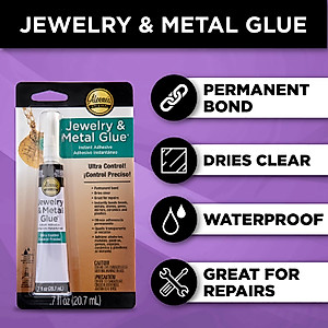 Aleene's 21709 Jewelry & Metal Instant Adhesive Transparent, .70 ounce