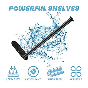 2-Section Stainless Steel Clothes Hanger Storage, Retractable Space Saving Clothes Hanger Storage Organizer, Wall Mount Clothes Rack Organizer, Adhesive or Drilling Installation (Black)