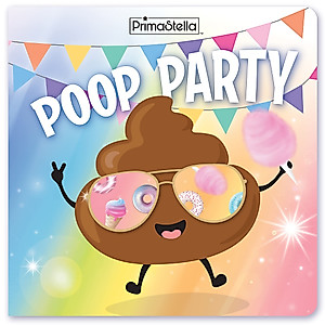 Poop Party Potty Training Kit - Adventure Book and Party Supplies to Help Toddlers Get Excited About Using the Toilet - 16 Piece Set - PrimaStella