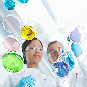 Yarlung 6 Pack Glass Beakers Set, Graduated Measuring Beakers Thick Boro 3.3, Griffin Low Form 25/50/100/250/500/1000ml