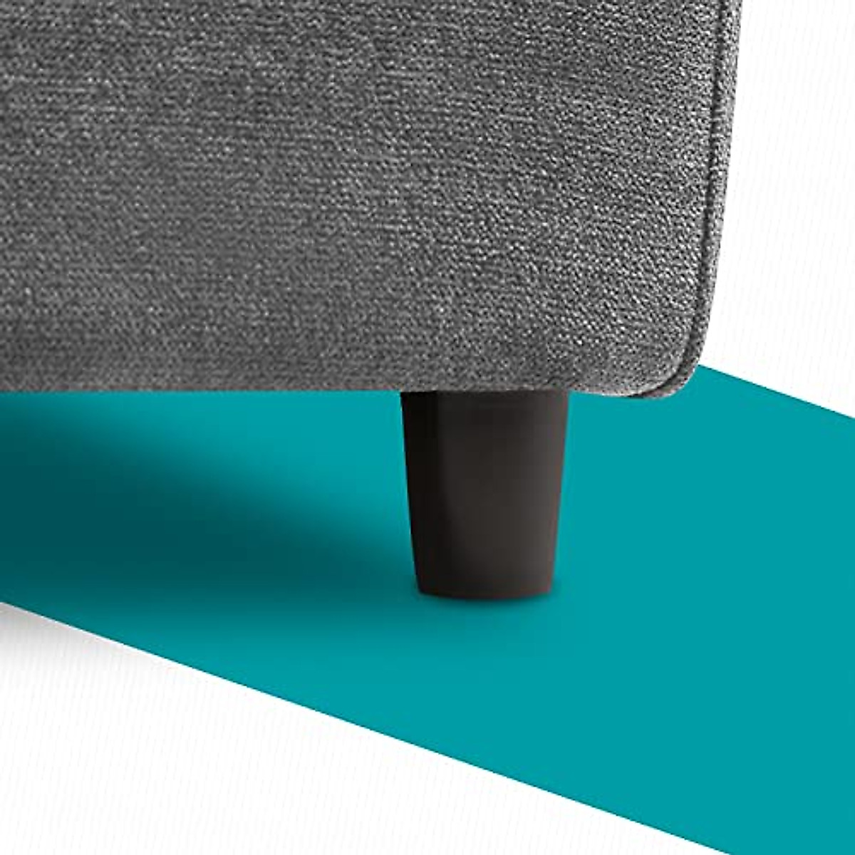 BALUS Modern Convertible Sectional Sofa,3 Seat Sofa+1 Chaise, L Shaped Corner Sleeper Sofa Couch,Modular Sectional Couches with Wood Legs for Living Room, Light Grey