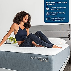 Molecule CopperWELL 12" Cooling Gel Memory Foam Medium Plush Mattress, Cal King