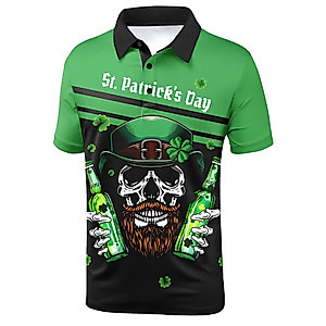 V VALANCH Mens Polo Shirts Short Sleeve Moisture Wicking Golf Tennis Polo Casual Shirts Black 3XL