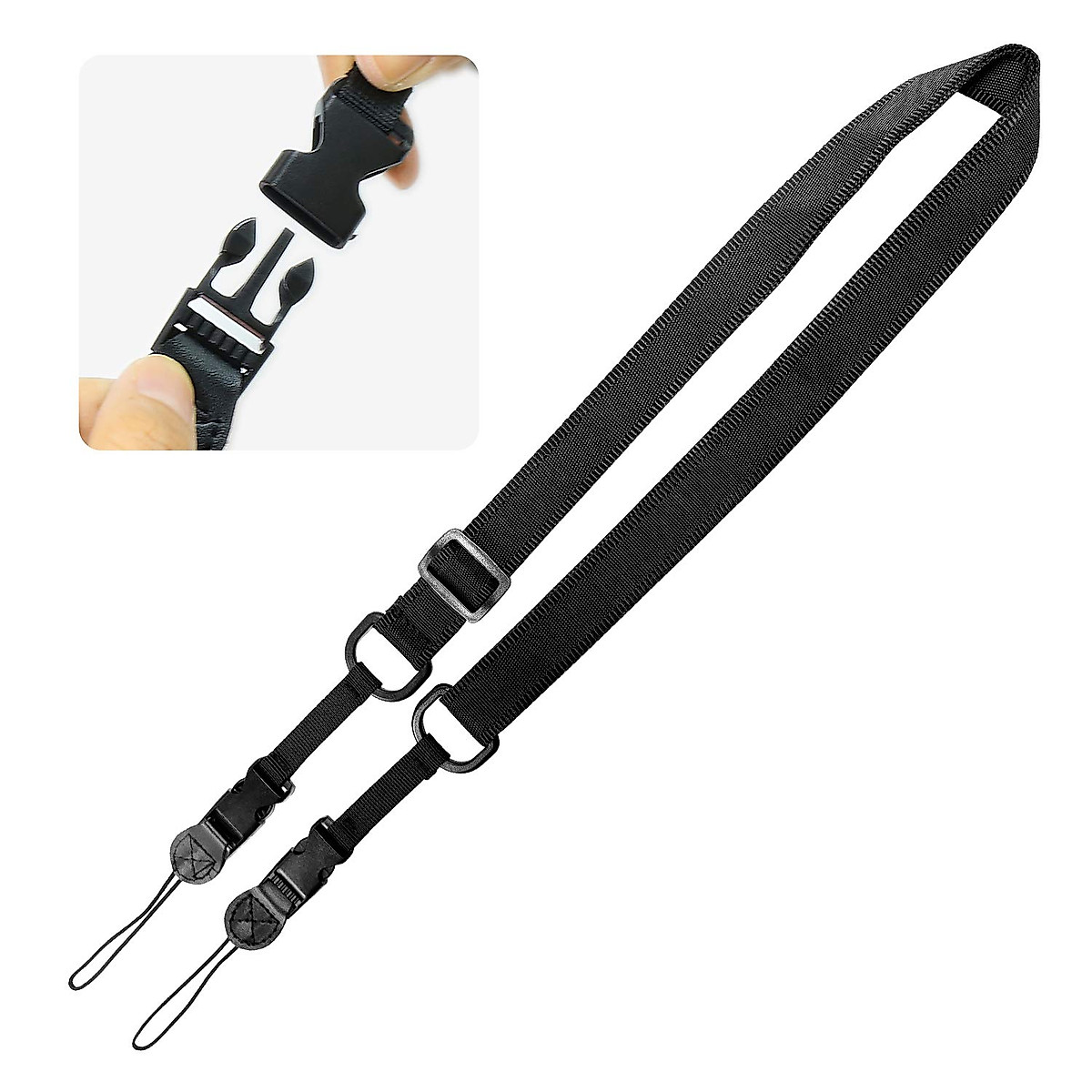 SEYMAC stock Portable Shoulder Strap, Compatible with iPad/Samsung Tablet/Camera/Other Tablet Case - Detachable/Adjustable Neck Strap&String for Carrying for Adults/Kids-Nylon