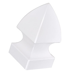 PVC Fence Post Gothic Style Decking Post Caps for 4" x 4" Vinyl Fence Post - White (4" x 4")