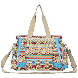 KF Baby Bohemian Diaper Bag Value Set, Crossbody Strap, Stroller Hooks, More