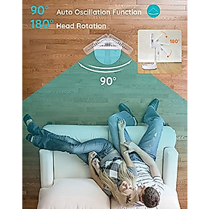 Primevolve Portable Oscillating Standing Fan,Rechargeable Battery Operated USB Floor Table Desk Fan with Remote, 4 Speed Settings Pedestal Fans for Bedroom Office Camping Fishing Travel White 7.7"