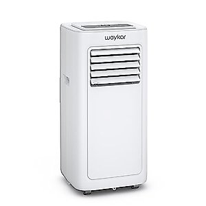 Waykar 9,000 BTU Portable Air Conditioner up to 450 Sq. Ft with Dehumidifier and Fan Mode, 3-in-1 Room AC with Drain Hose, 24Hrs Timer, Installation Kit for Home Office