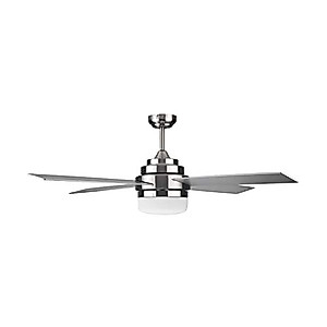 Design House 157354 Cali 52-inch Contemporary Indoor Ceiling Fan with LED Light Kit, Wall Control, Brushed Nickel