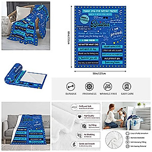 Gifts for Brother Fathers Day Blanket - Brother Gifts from Sister - Brother Gifts - Gifts for Brother Adult - Brother Birthday Gift - Big Brother Gift Throw Blankets 60x50 Inch