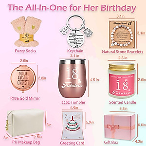 18th Birthday Gifts For Girls, 18 Year Old Girl Birthday Gifts, Happy 18th Birthday Basket Gifts Box for Best Friends Female Daughter Sister Her Girlfriend Coworker Bestie Women Birthday Unique
