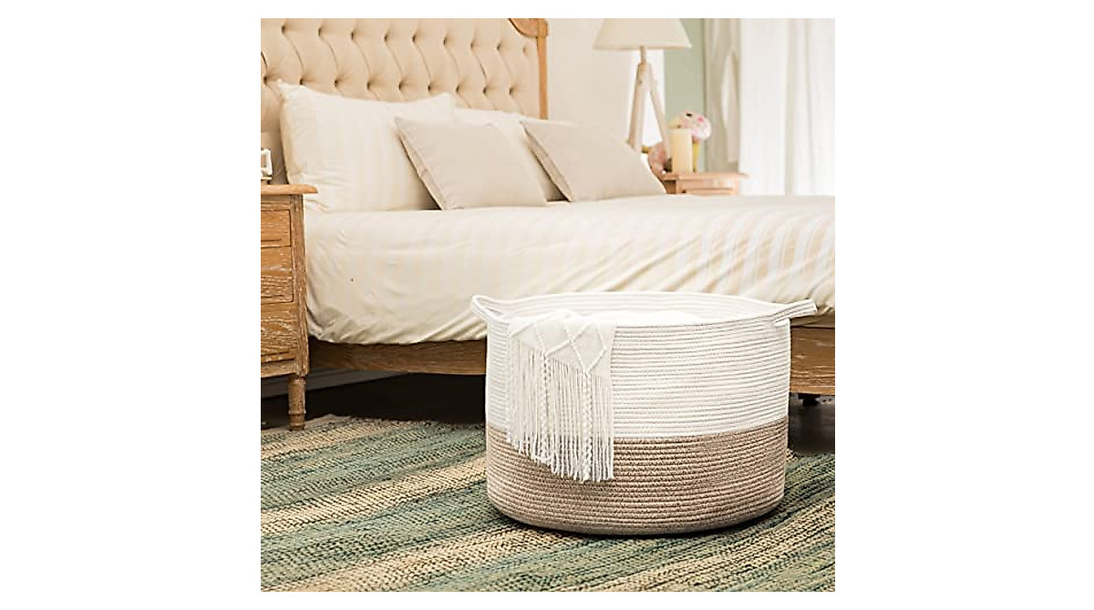 R RUNKA Large Toy Basket for Kids - Stylish & Eco-Friendly Storage