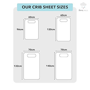 TWC Baby Crib Sheets | Organic Cotton Fitted Bassinet Sheet | 38"x24" | Soft, Smooth, Breathable & Twill Fabric - Giraffe and Flower