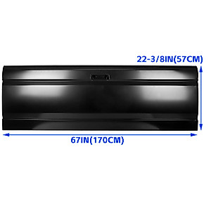 KUAFU Rear Tailgate Replacement Compatible with 1987-1996 Ford F-Series F150 F250 F350 Truck Pick up Bed Replace for Part Number E7TZ9940700A F2TZ9940700A FO1900104