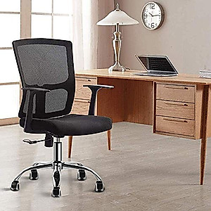 KXDTZ Desk Task Computer Chair Fabric Low Back Office Chair with Adjustable Height, for Reception Dinning Conference Room