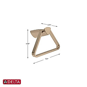 Delta Faucet Zura Towel Ring, Champagne Bronze, Bathroom Accessories, 77446-CZ