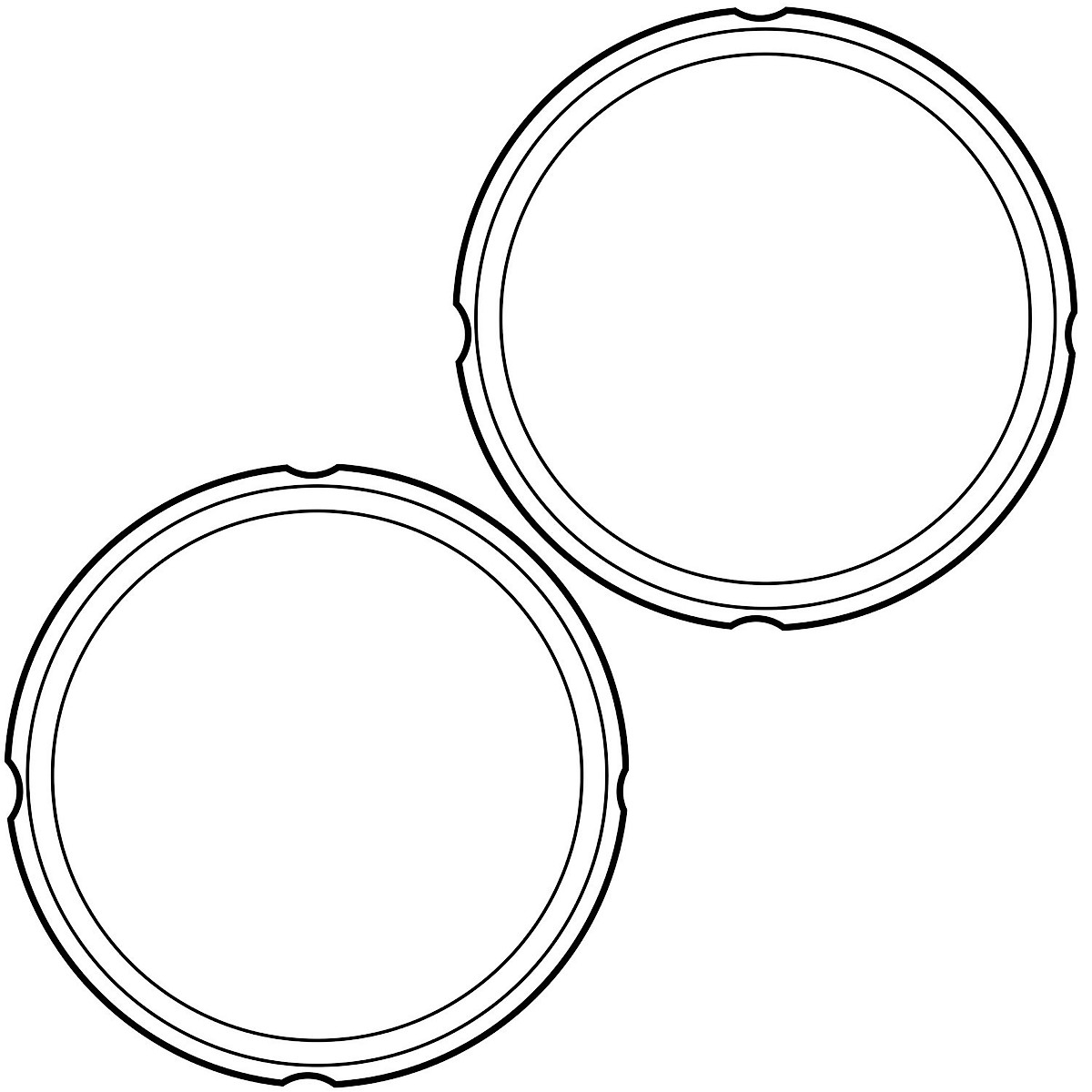 Instant Pot Tempered Glass Lid, 10" Stainless Steel (8 Qt/ 8L model) & Sealing Rings 2-Pack Clear, 8 Quart