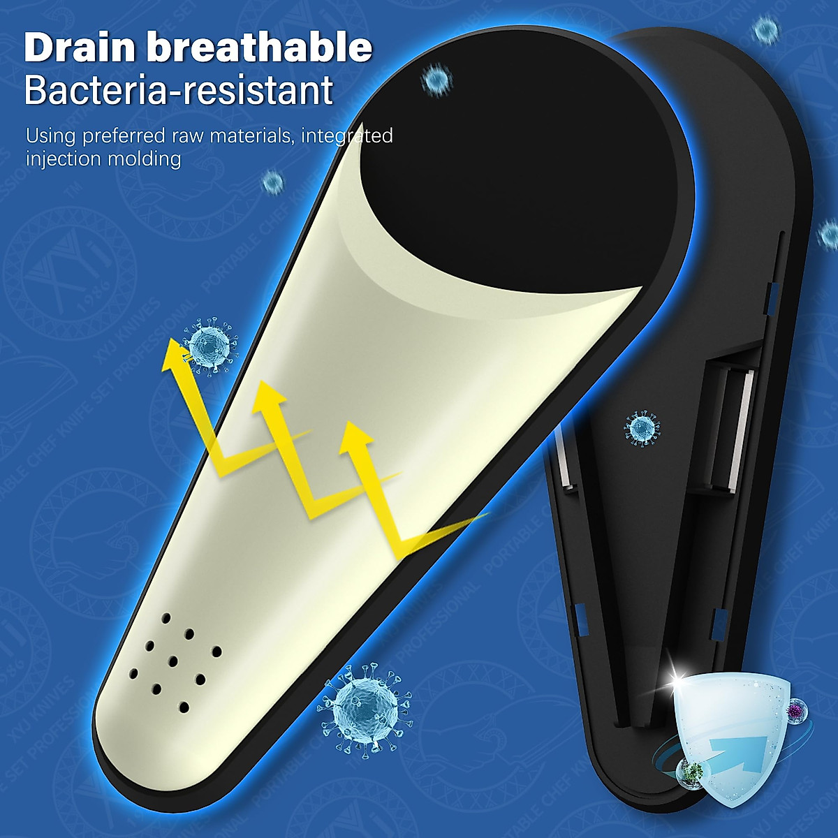 XYJ Scissor Holder Featuring Magnetic & Drainage Holes, Detachable Storage Case for Kitchen Scissors Organization - Perfect for Your Refrigerator