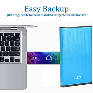 USB3.0 High-Speed Mobile Hard Drive,YD0018 2.5inch 80G-2TB Mechanical Mobile Hard Drive,50-130M/S USB3.0 Ultra Slim Portable External Hard Drive,Compatible for OS X/XP/Win7/ Win8/Win10/Linux(1TB)