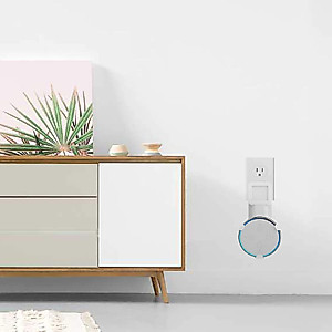 WALI Outlet Wall Mount, Holder Stand for Echo Dot 3rd Gen, Smart Home Speakers Plug Mount for Alexa with Cable Management, (AMM002-W), 1 Pack, White