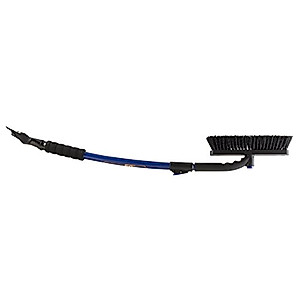 SubZero 14039 50" Crossover Super Duty Extendable Snowbroom with Pivoting Head and Integrated Ice Scraper , Black/Blue
