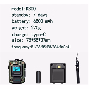 Wurui TXQ K300 Global-ptt 4G POC walkie Talkie for Adults Long Range intercom 1000 Miles Distance Network Two Way Radio… (2greenwithcard)