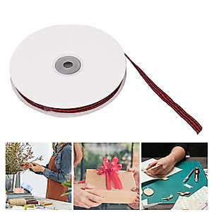 Christmas Wrapping Ribbon Festive Ornament Ribbons 50 Yards Wrapping Bands Gift Gifts Decorative Checks