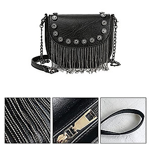Women's Small Studs Rivet Crossbody Handbag Fashion Shell Shape Shoulder Messenger Bag