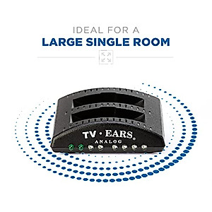 TV Ears Digital Wireless Headset System - Personal Volume Control, Quiet to Loud, Supports All TVs, Ideal for Seniors & Hearing Impaired, Infrared, Plug N' Play, No Pairing/Audio Delay, Dr Rec -11741, Black