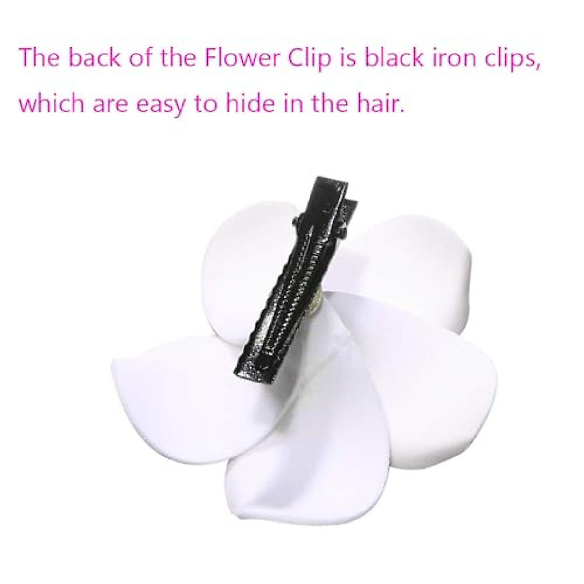 Calcifer® 30pcs 1.97''Hawaii Hawaiian Plumeria Flower Clips Bridal Wedding Party Beach Hair Clips
