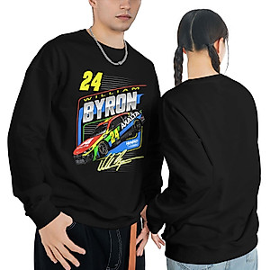 ASFRSH William Byron 24 Crewneck Sweatshirt Hoodie Pullover Long Sleeve Loose Lightweight Sport Unisex Cotton Sweatshirt Black